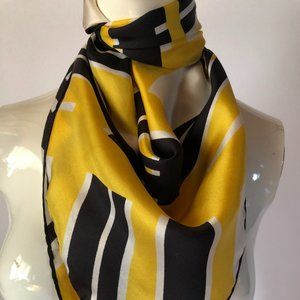 Vintage | Accessories | Vintage Angles Pattern Scarf Handrolled Edges ...